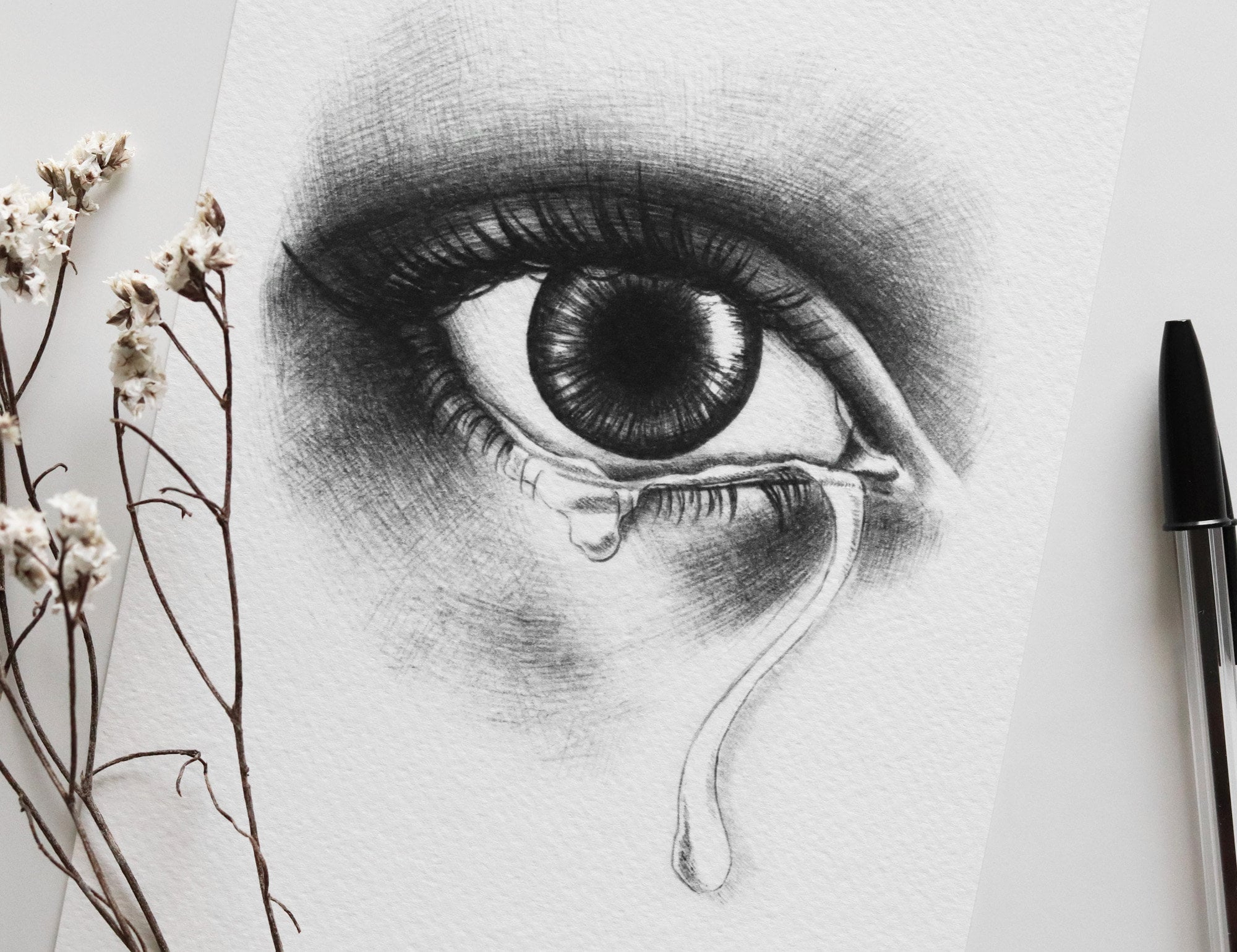 How To Draw A Crying Eye