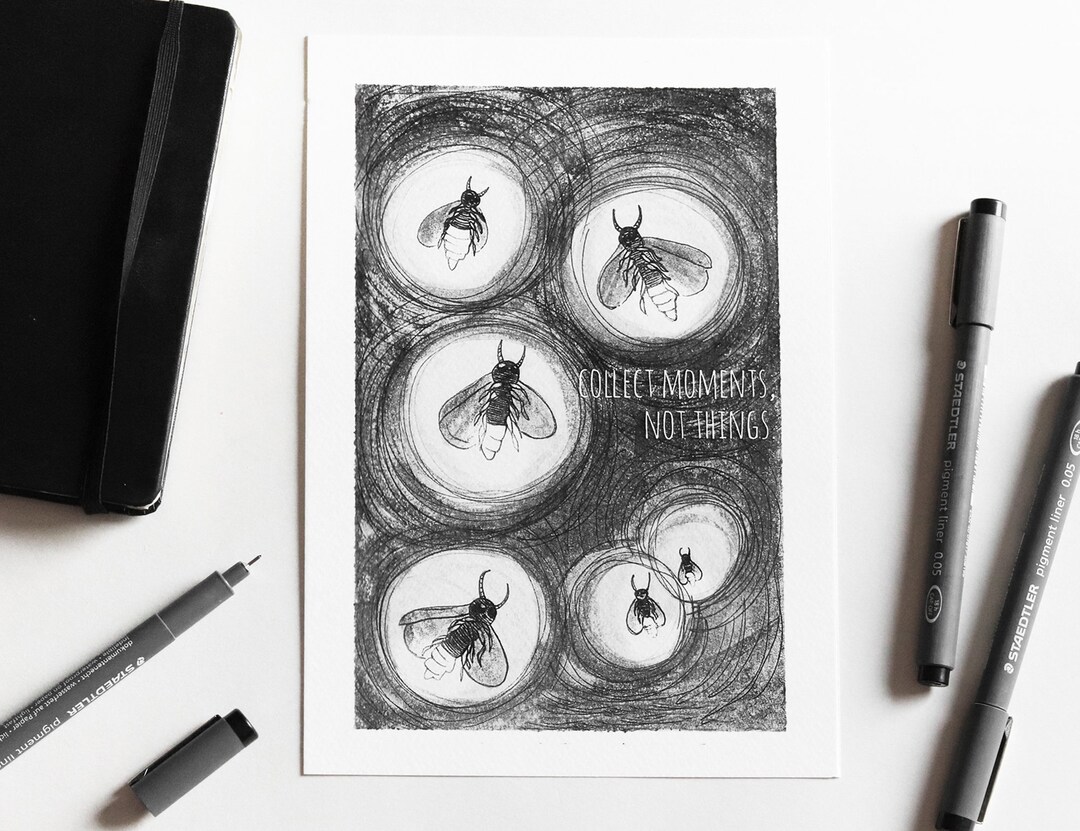 Fireflies Flying With Quote About Collecting Moments and Not Things ...