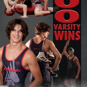 Printed Vinyl + FREE Social Media Digital Wrestling Custom Sports ...