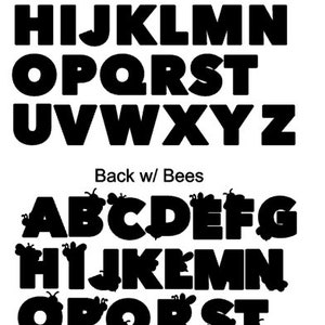 Digital BEE Alphabet Set 26 Letters / SVG Jpg Pdf Png - Etsy