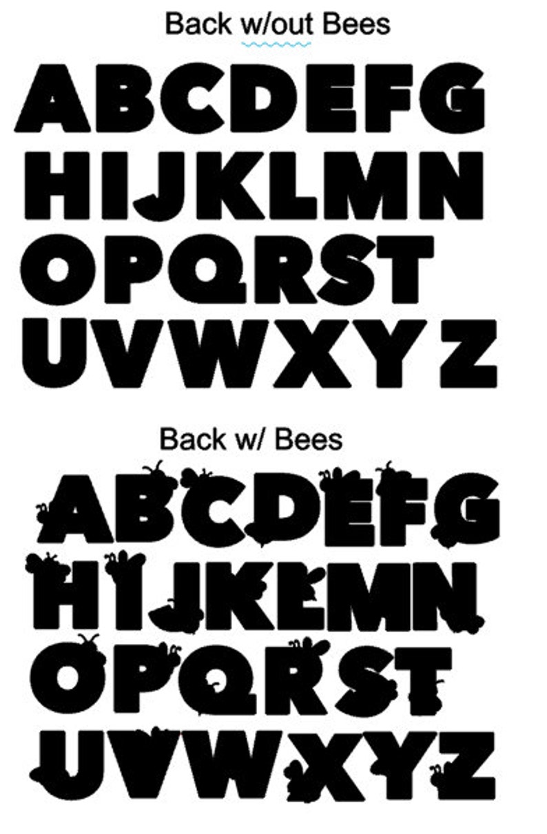 Digital BEE Alphabet Set 26 Letters / SVG Jpg Pdf Png - Etsy