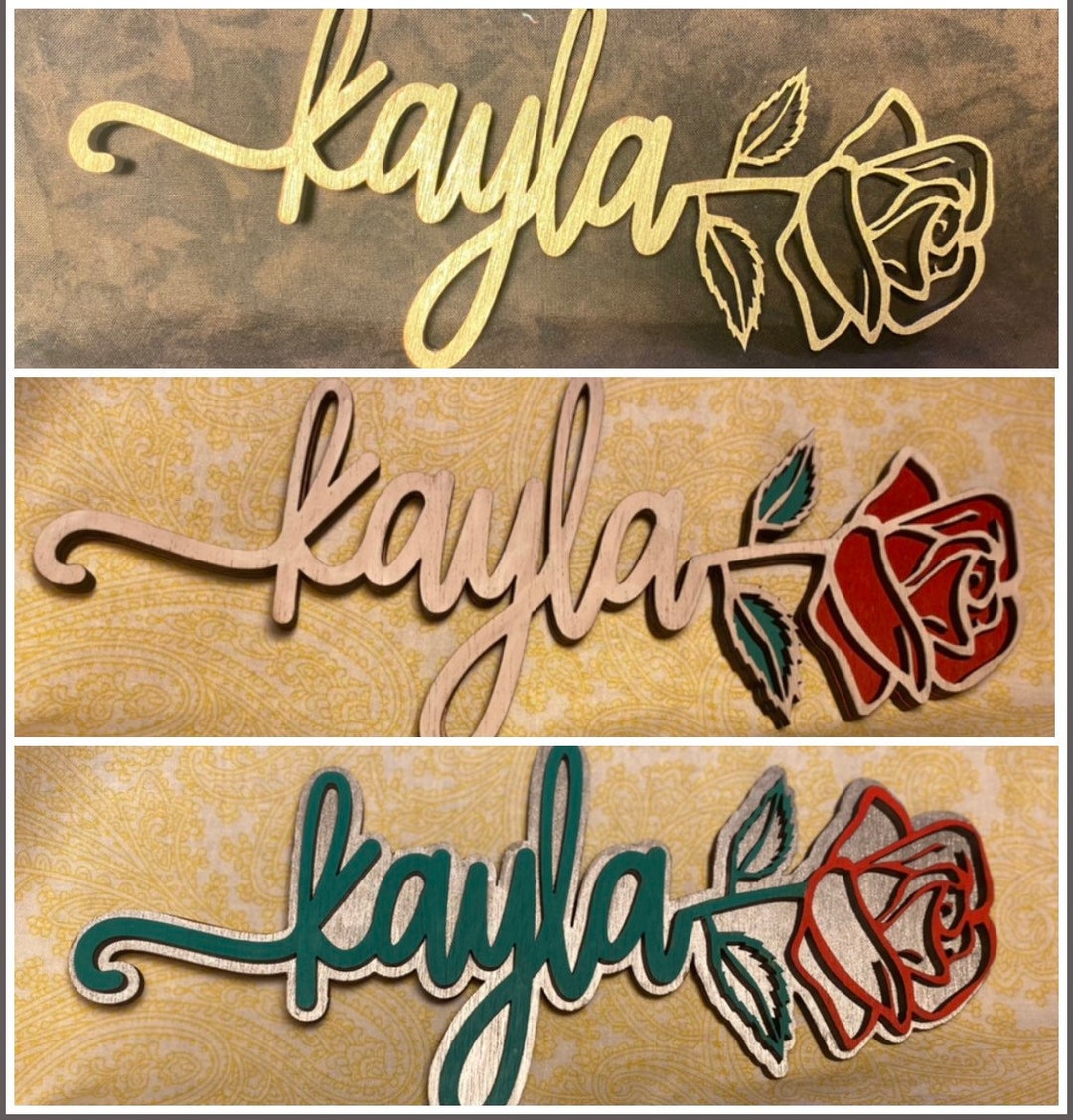 Wood Rose, Wood Roses, Name Roses, Valentines Gift, Anniversary Gift ...