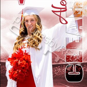 Printed Vinyl Banners - Cheer Leader Sports Banner - Senior Sports ...