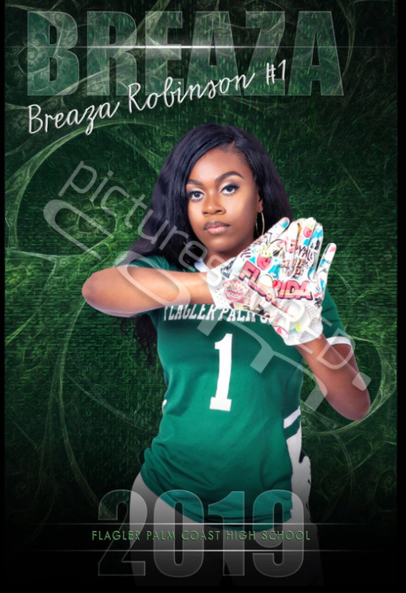 Printed Vinyl Flag Football Custom Sports Banner Senior | Etsy