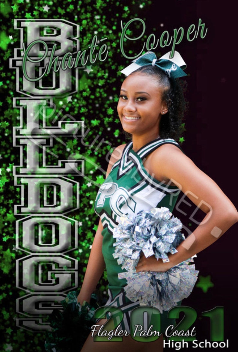 Printed Vinyl Banner Cheer Leader Banner Cheerleader - Etsy