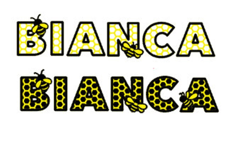 Digital BEE Alphabet Set 26 Letters / SVG Jpg Pdf Png - Etsy