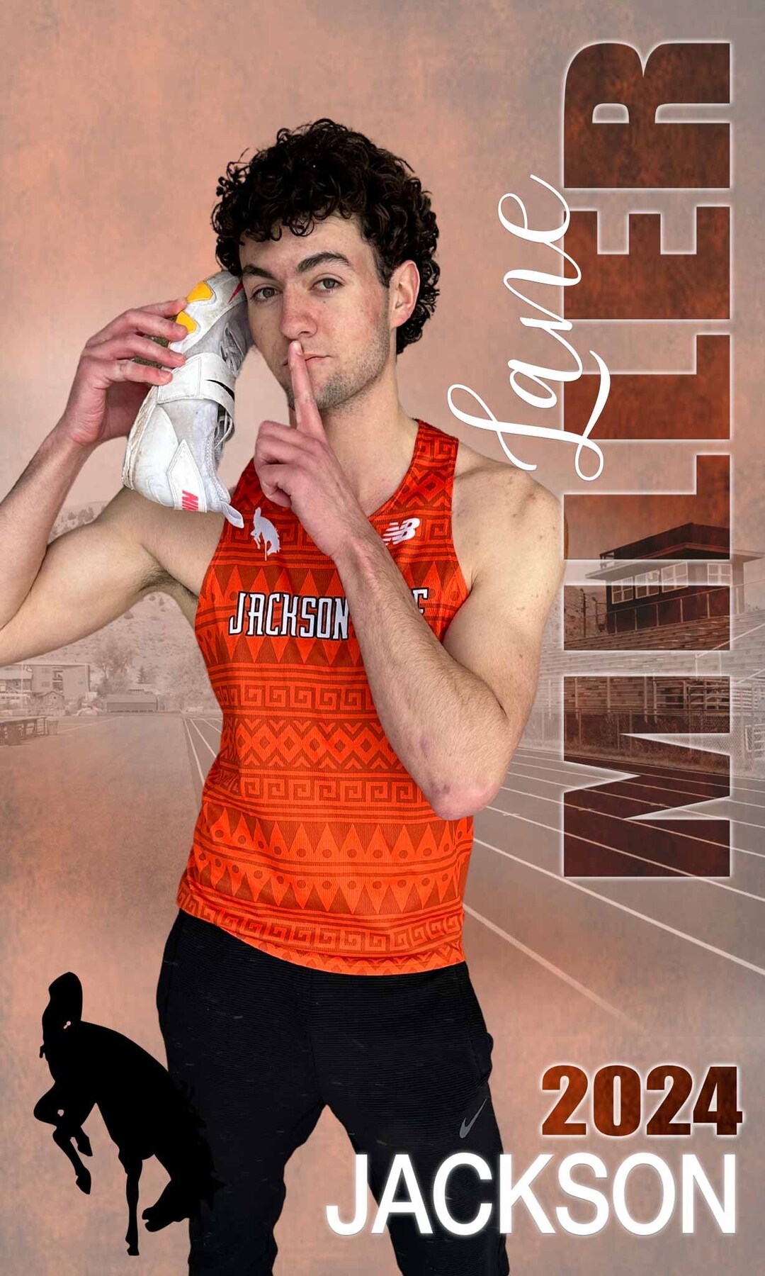 Printed Vinyl + FREE Social Media Digital Track and Field Custom Sports ...