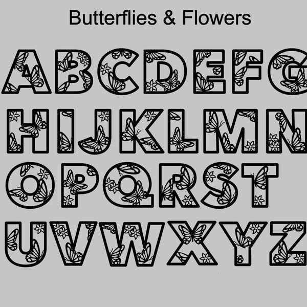 Flower Letters - Etsy