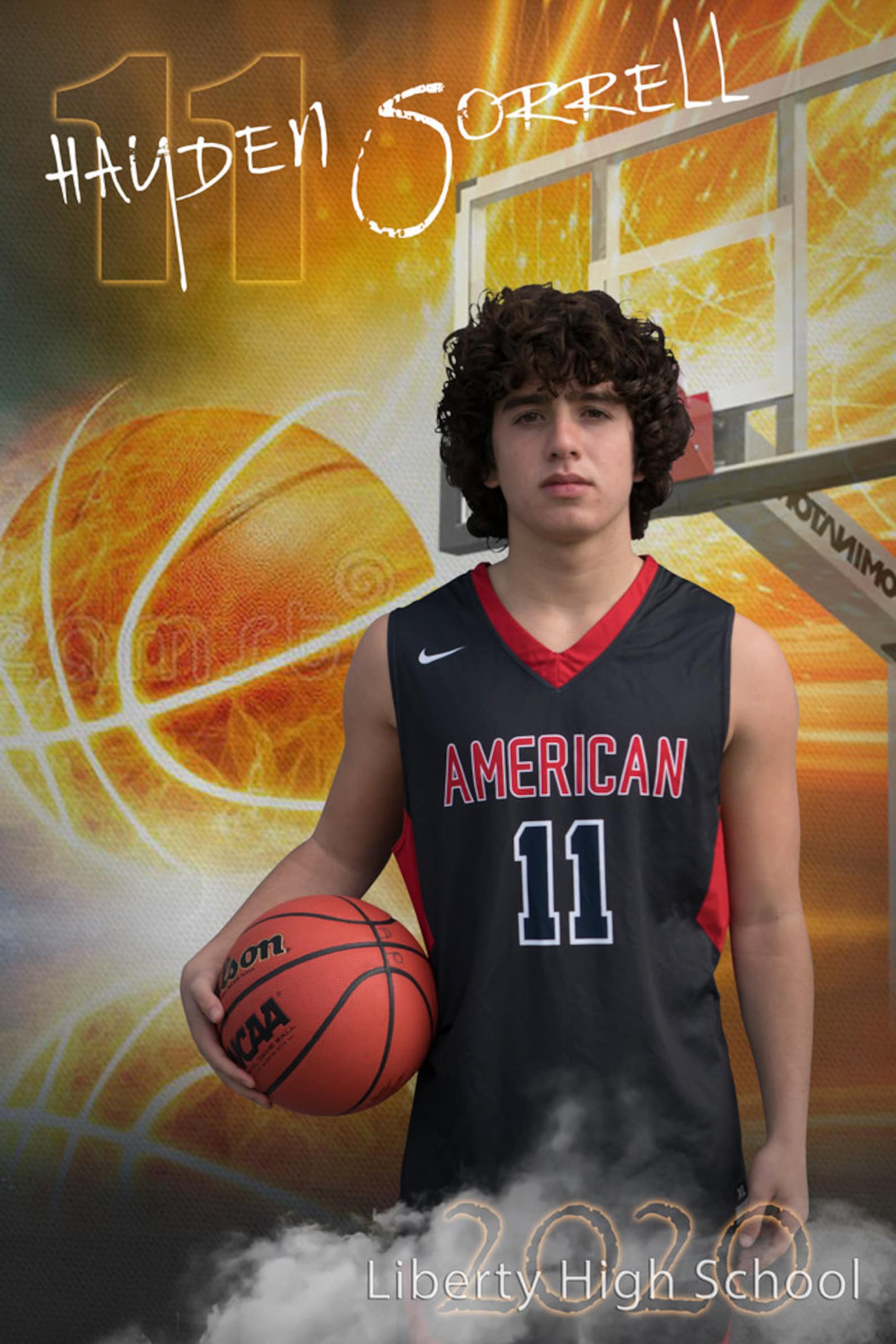 Printed Vinyl Basketball Custom Sports Banner Senior Sports | Etsy