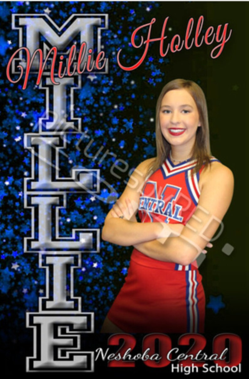 Printed Vinyl Cheer Leader Custom Sports Banner Senior - Etsy