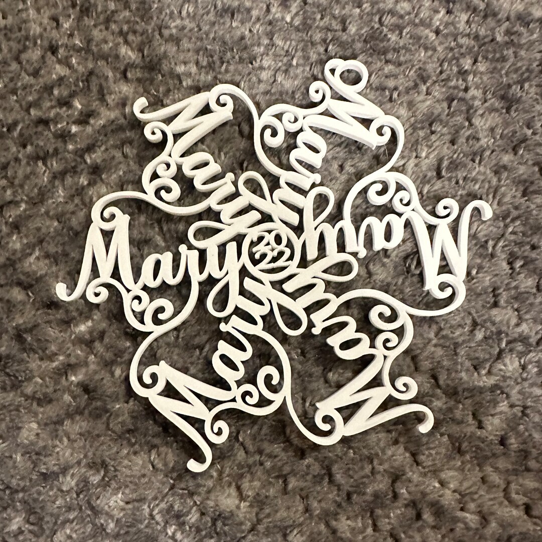 Personalized Name Snowflake Ornament 2024 – Custom Christmas Tree ...