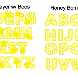 Digital BEE Alphabet Set 26 Letters / SVG, Jpg, Pdf, Png Download File ...