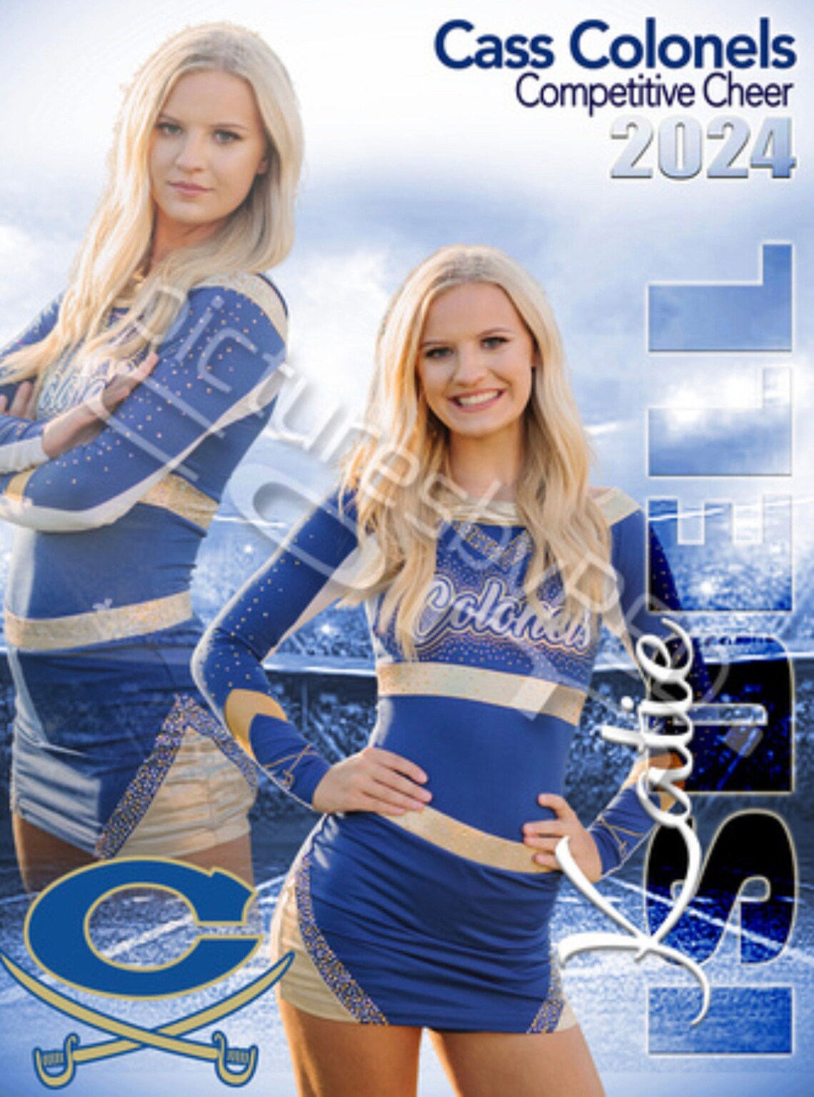 Printed Vinyl Banners - Cheer Leader Sports Banner - Senior Sports ...