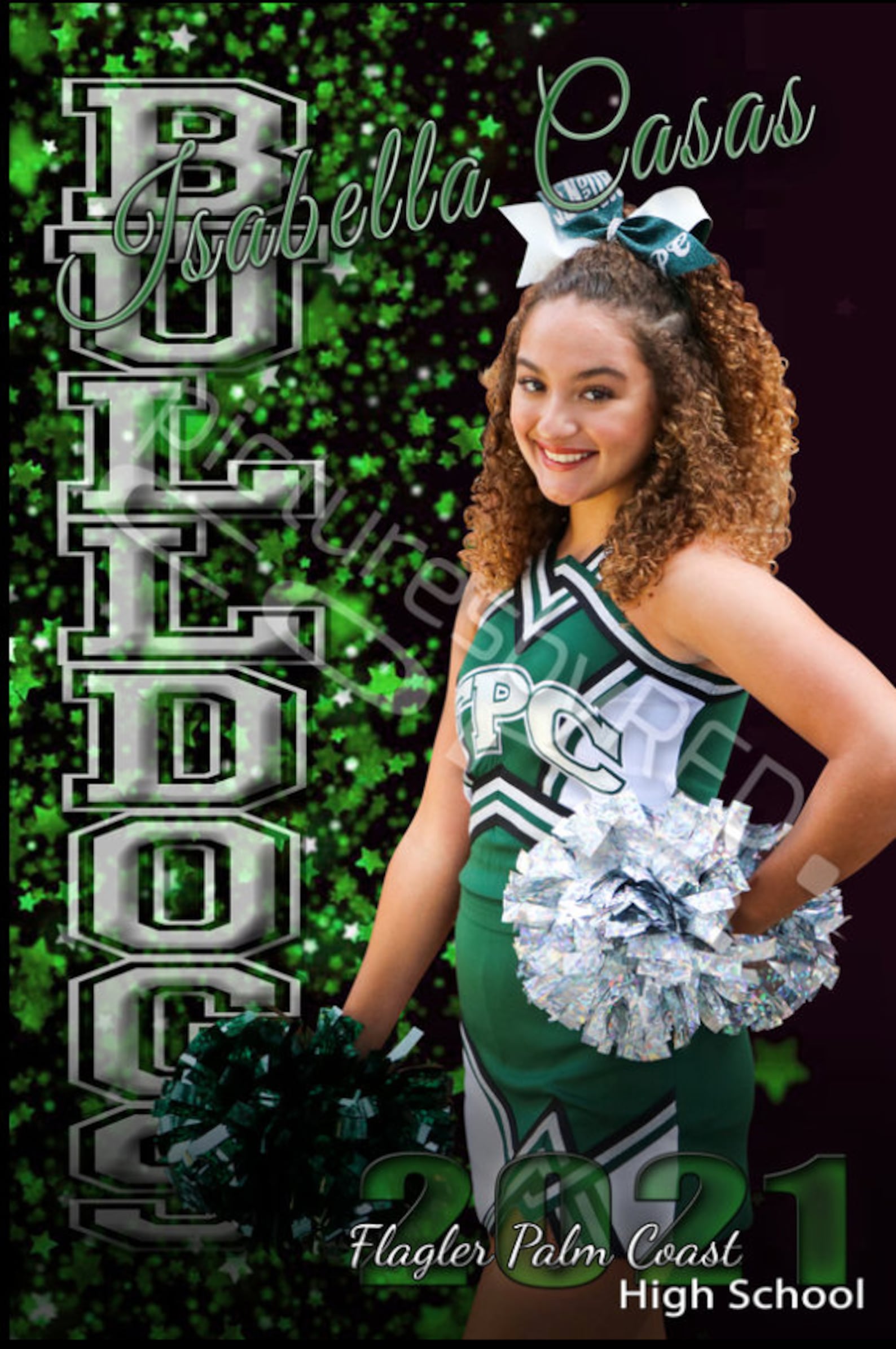 Printed Vinyl Banners - Cheer Leader Sports Banner - Senior Sports ...