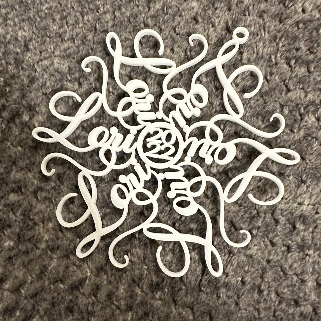 Personalized Name Snowflake Ornament 2024 – Custom Christmas Tree ...