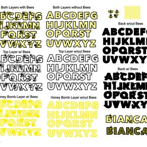 Digital BEE Alphabet Set 26 Letters / SVG Jpg Pdf Png - Etsy