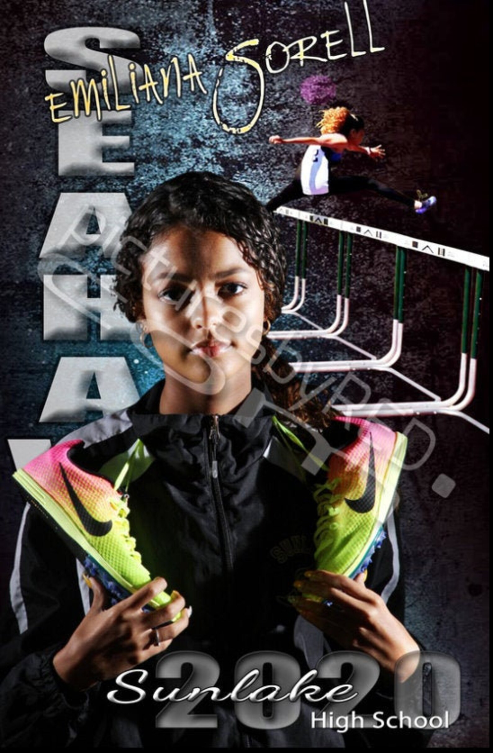 Printed Vinyl Track and Field Custom Sports Banner Senior - Etsy