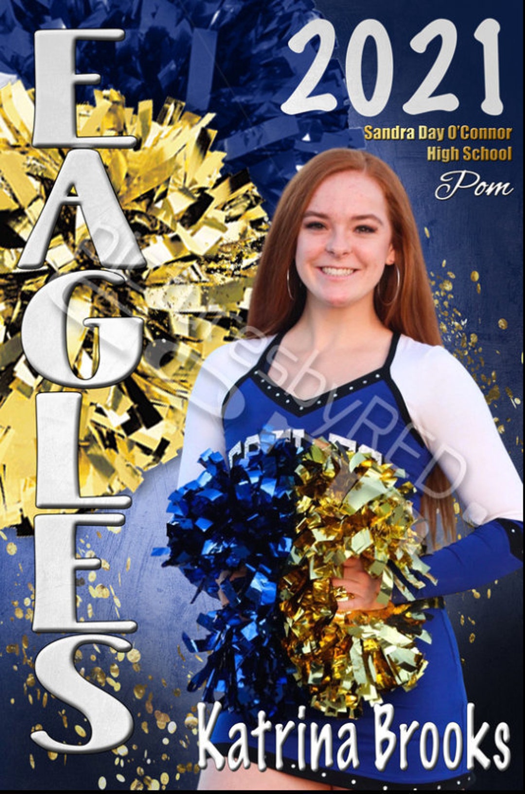 Printed Vinyl Banners - Cheer Leader Sports Banner - Senior Sports ...