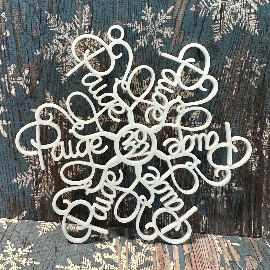 Name Snowflake Ornament, 2024 Ornament, Nameflake Ornament, Snowflake ...