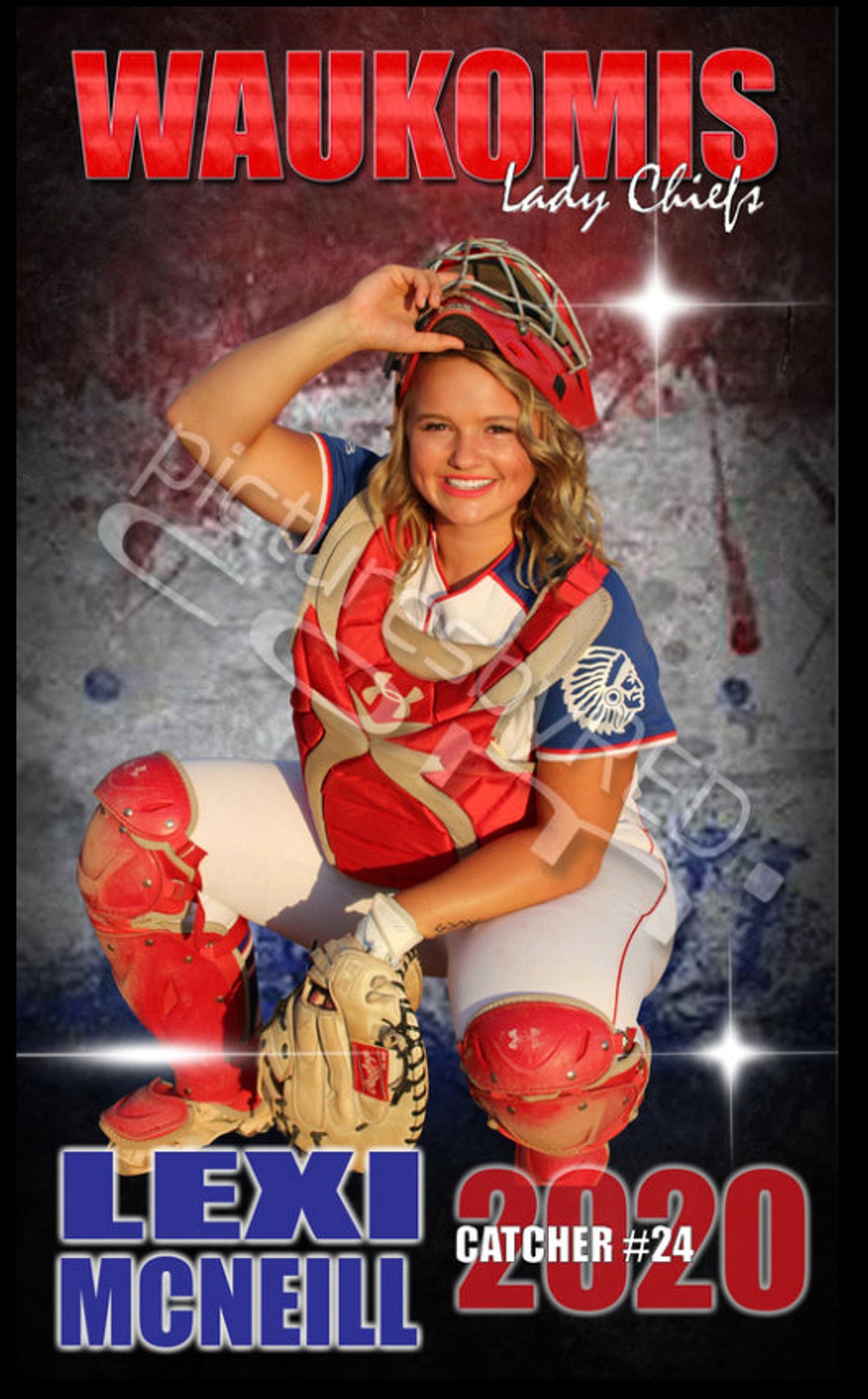 Printed Vinyl Softball Custom Sports Banner Senior Sports | Etsy