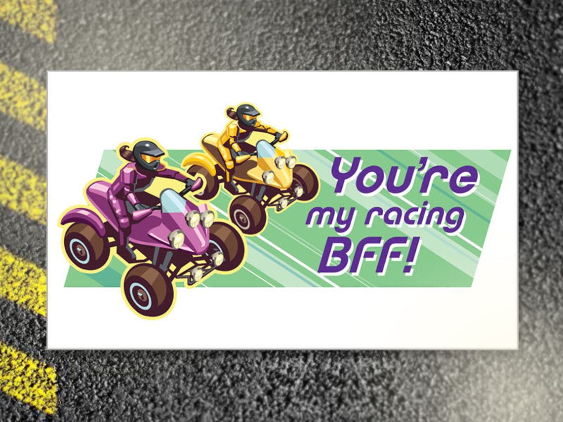 Printable GIRL'S RACING BUDDIES Kid's Valentine's - Etsy