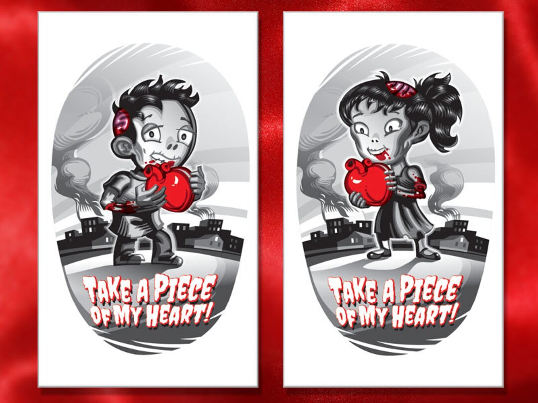 I Heart ZOMBIE VALENTINE'S DAY Cards, Printable Valentine's, Kids ...