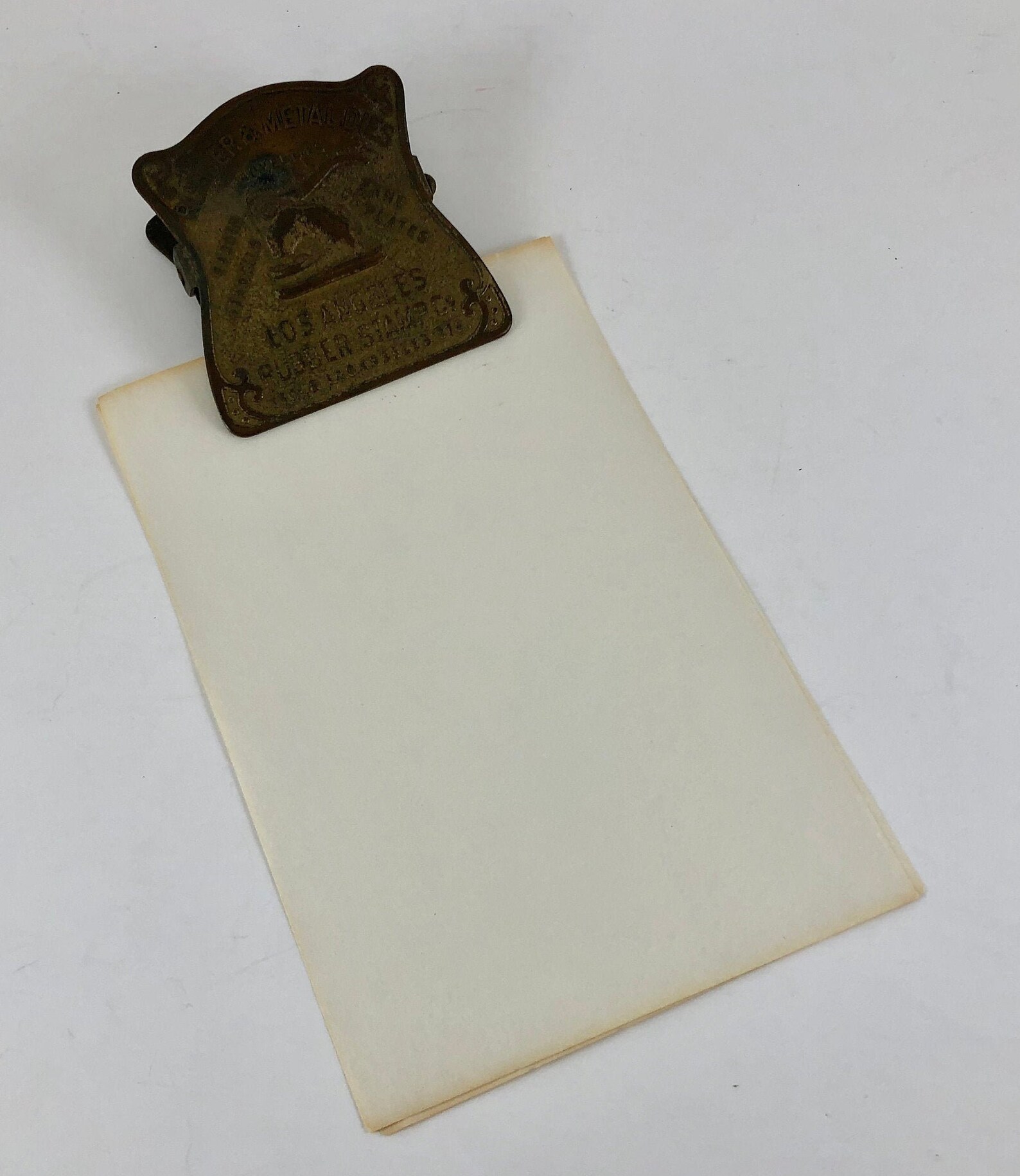 Vintage 1920s Los Angeles Rubber Stamp Co Brass Paper Clamp - Etsy
