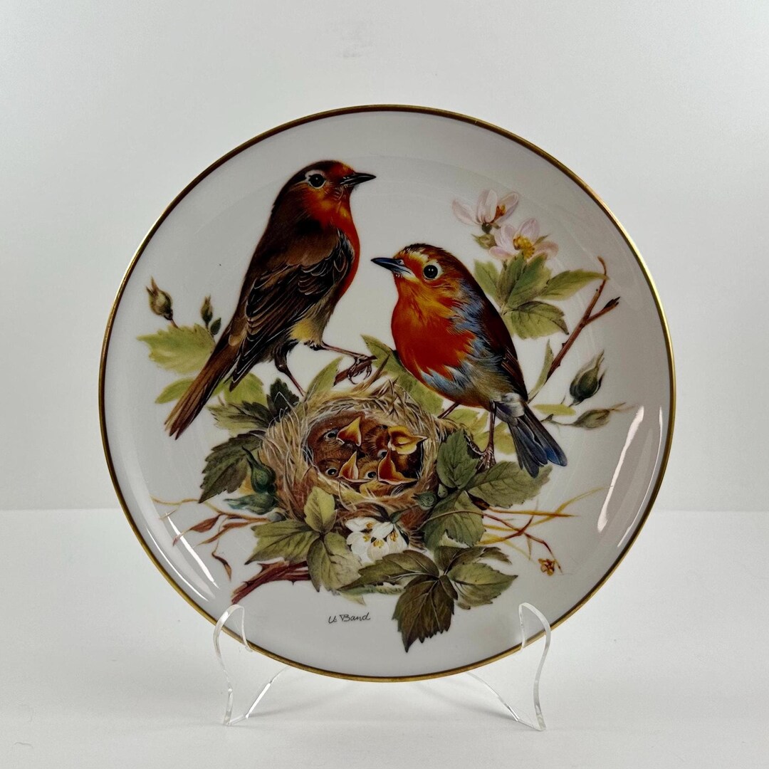 Vintage European Robin Plate: 1986 Bradford Exchange Collectible - Etsy