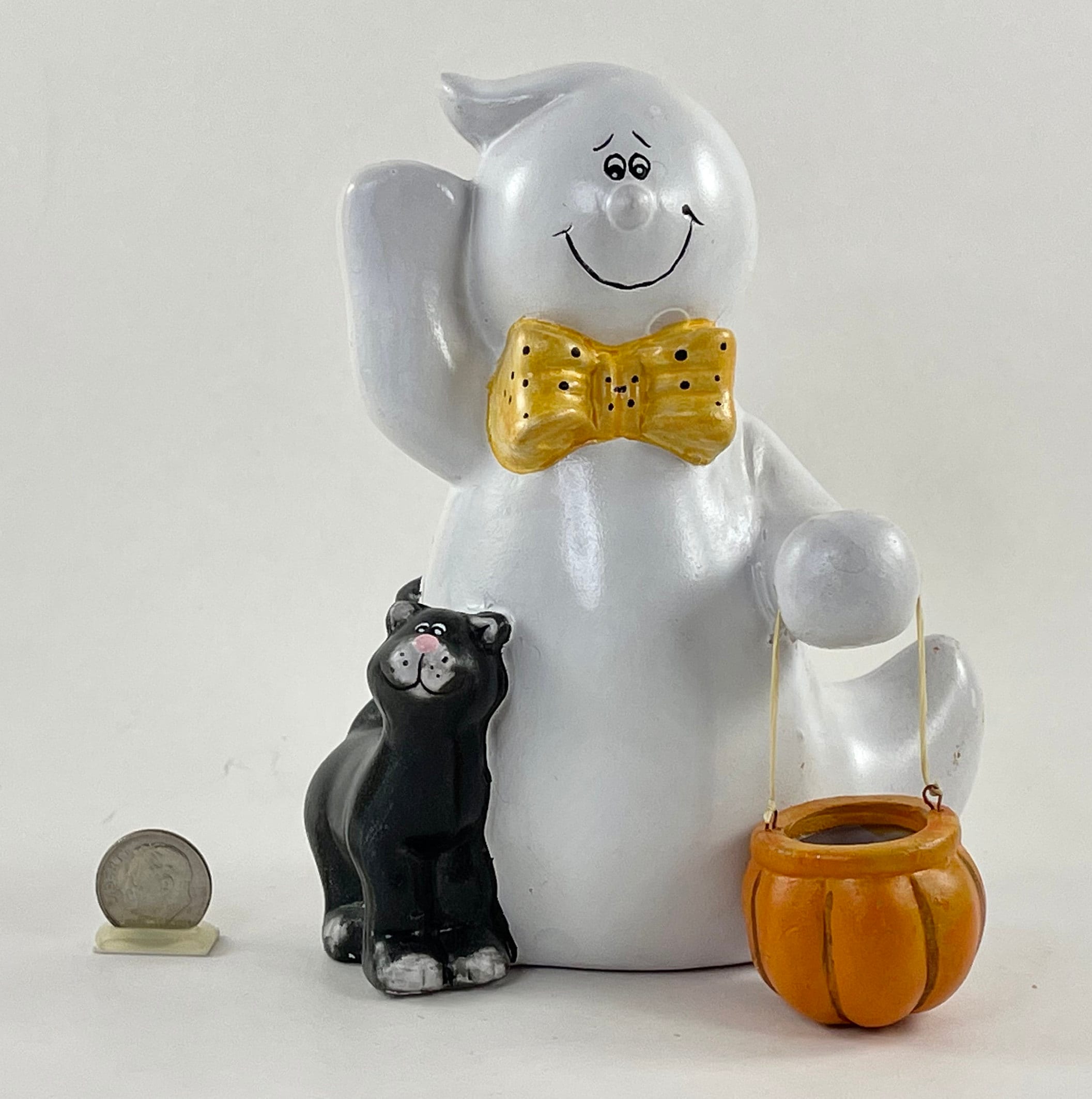 Vintage 1980s Ceramic Trick or Treating Ghost & Black Cat - Etsy