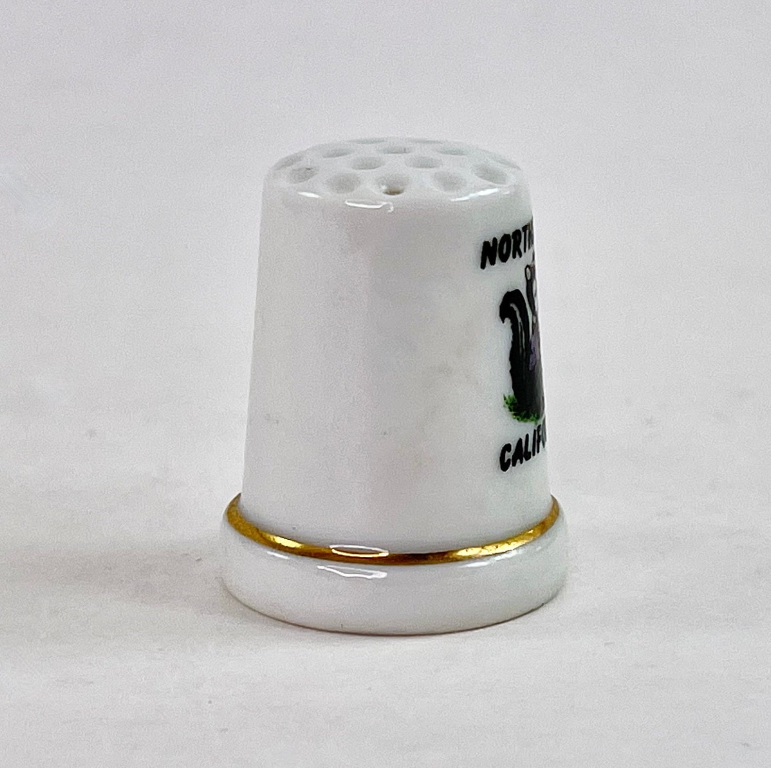 Vintage Souvenir Thimble - "northspur, California" - Etsy