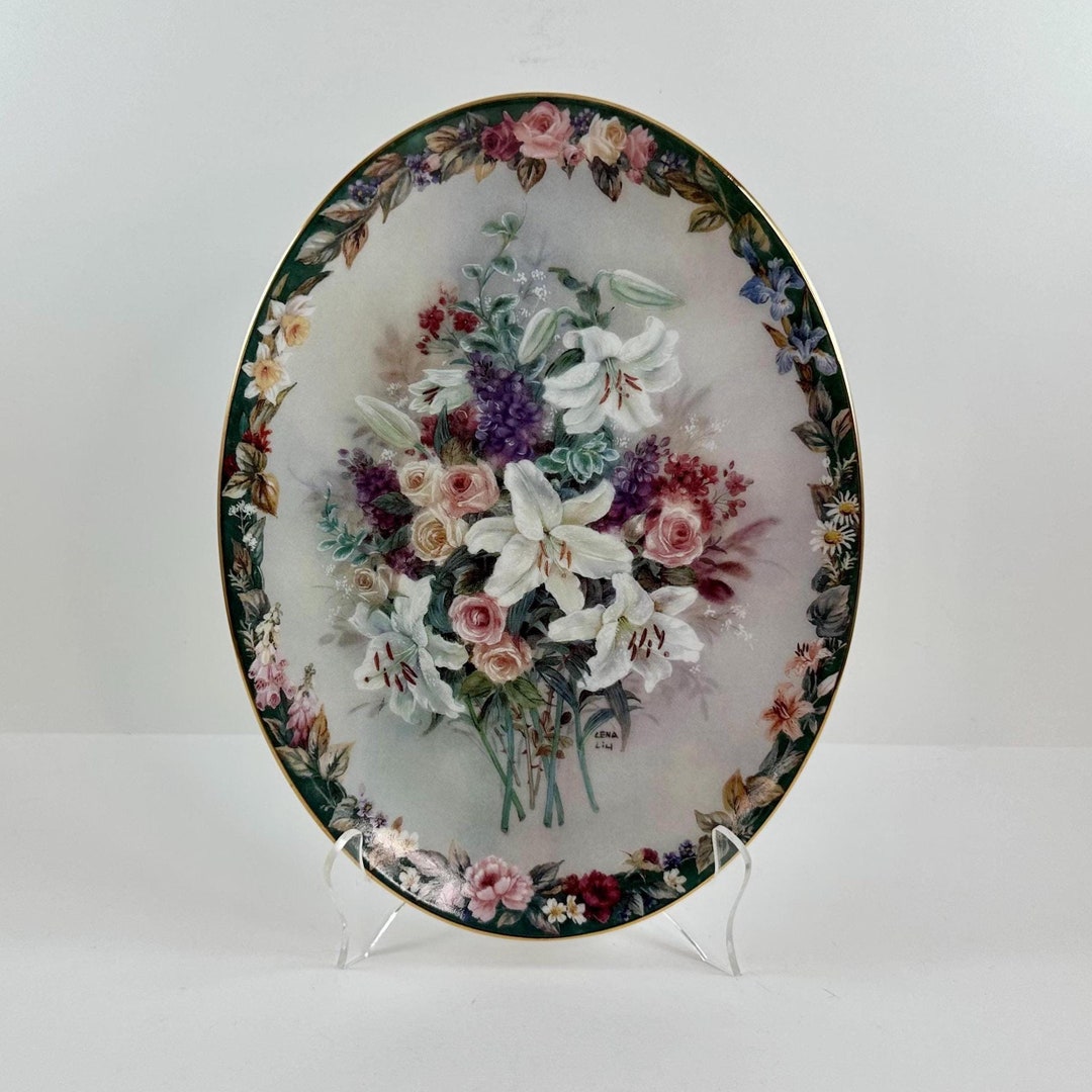 Vintage 1997 Bradford Exchange - Lena Liu's Floral Cameos Collection ...