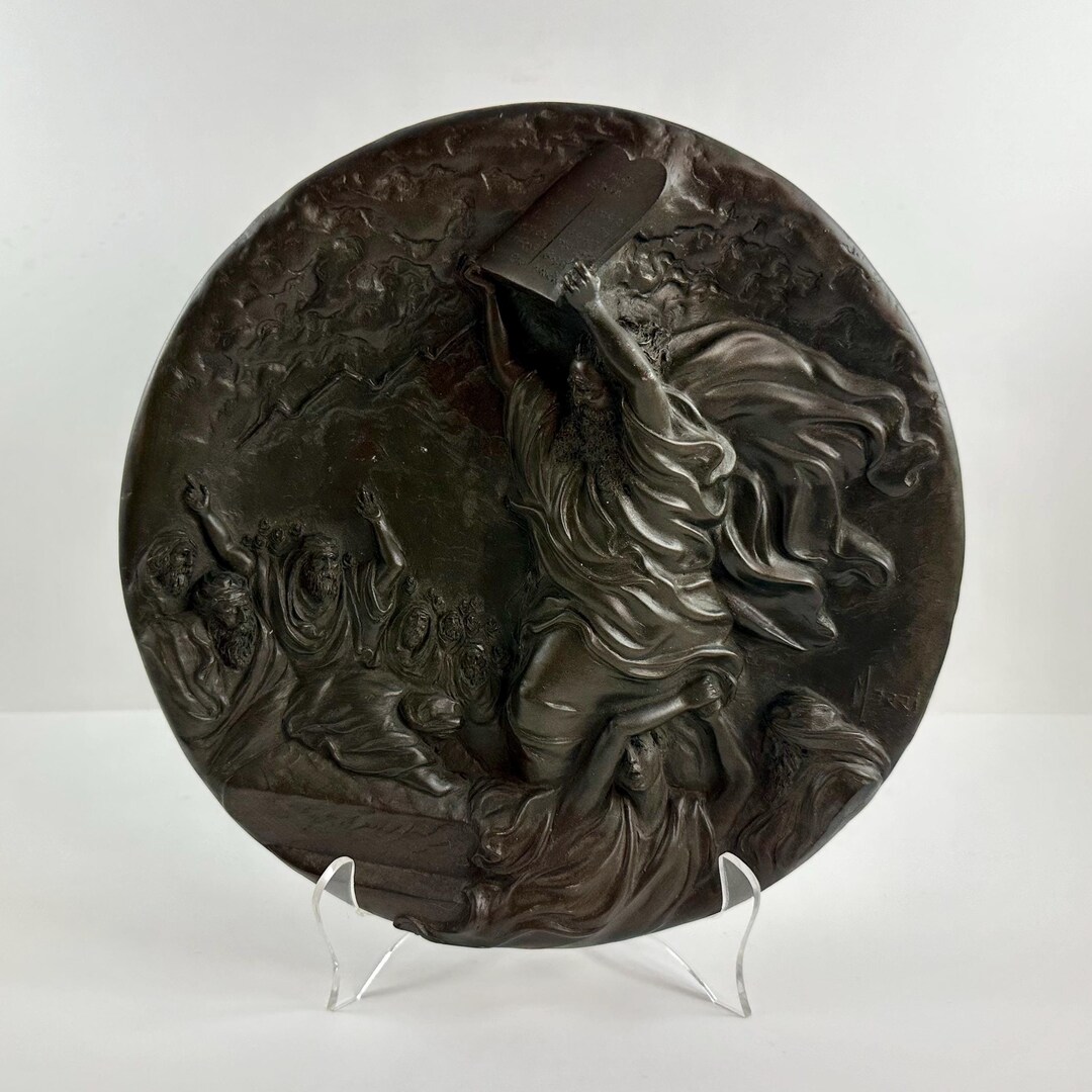 Vintage Moses and the Ten Commandments Plate - Bradford Exchange 1986 ...