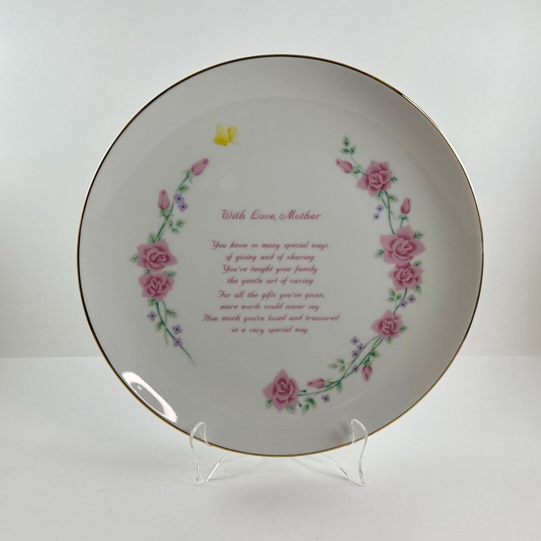 Vintage Russ Berrie Porcelain Collector Plate: With Love, Mother - Etsy