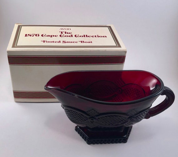 Vintage 1988 Avon the 1876 Cape Cod Collection Ruby Red Footed | Etsy