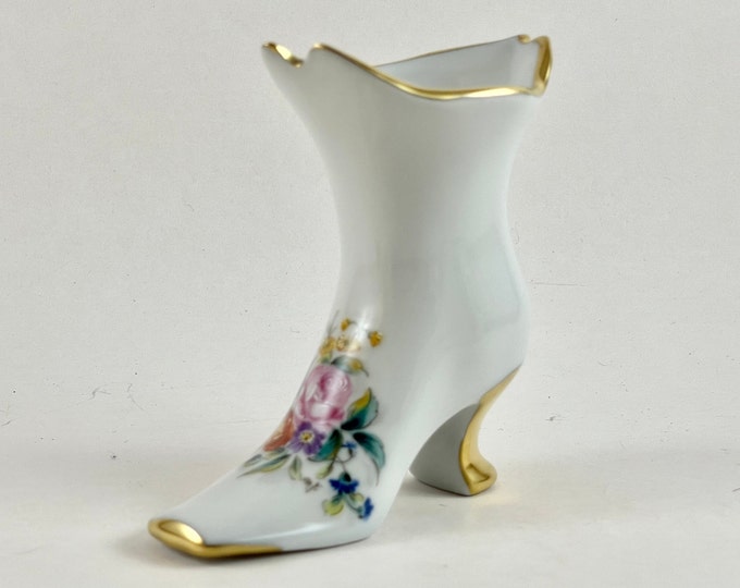 Vintage 1960s Limoges - Porcelain by Castel - Small Floral Boot Shoe ...