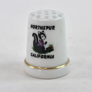 Vintage Souvenir Thimble - "northspur, California" - Etsy