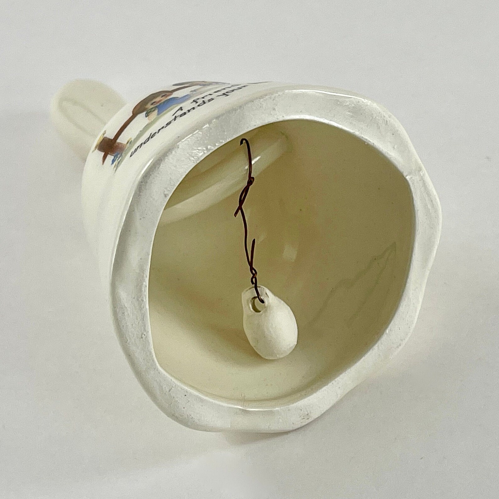 Vintage 1980s Hand Held Ceramic Bell With Gold Gild - "a Friend ...