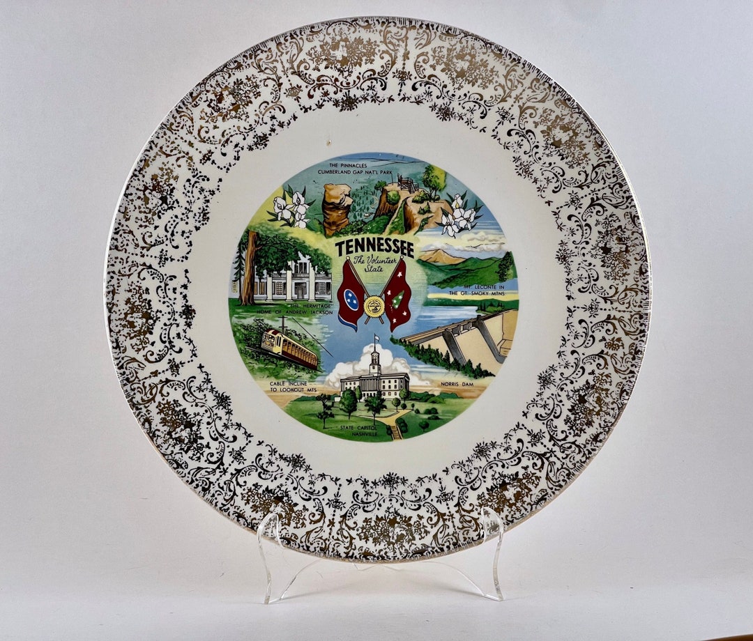 Vintage 1960s Tennessee the Volunteer State Round Souvenir Collectible ...