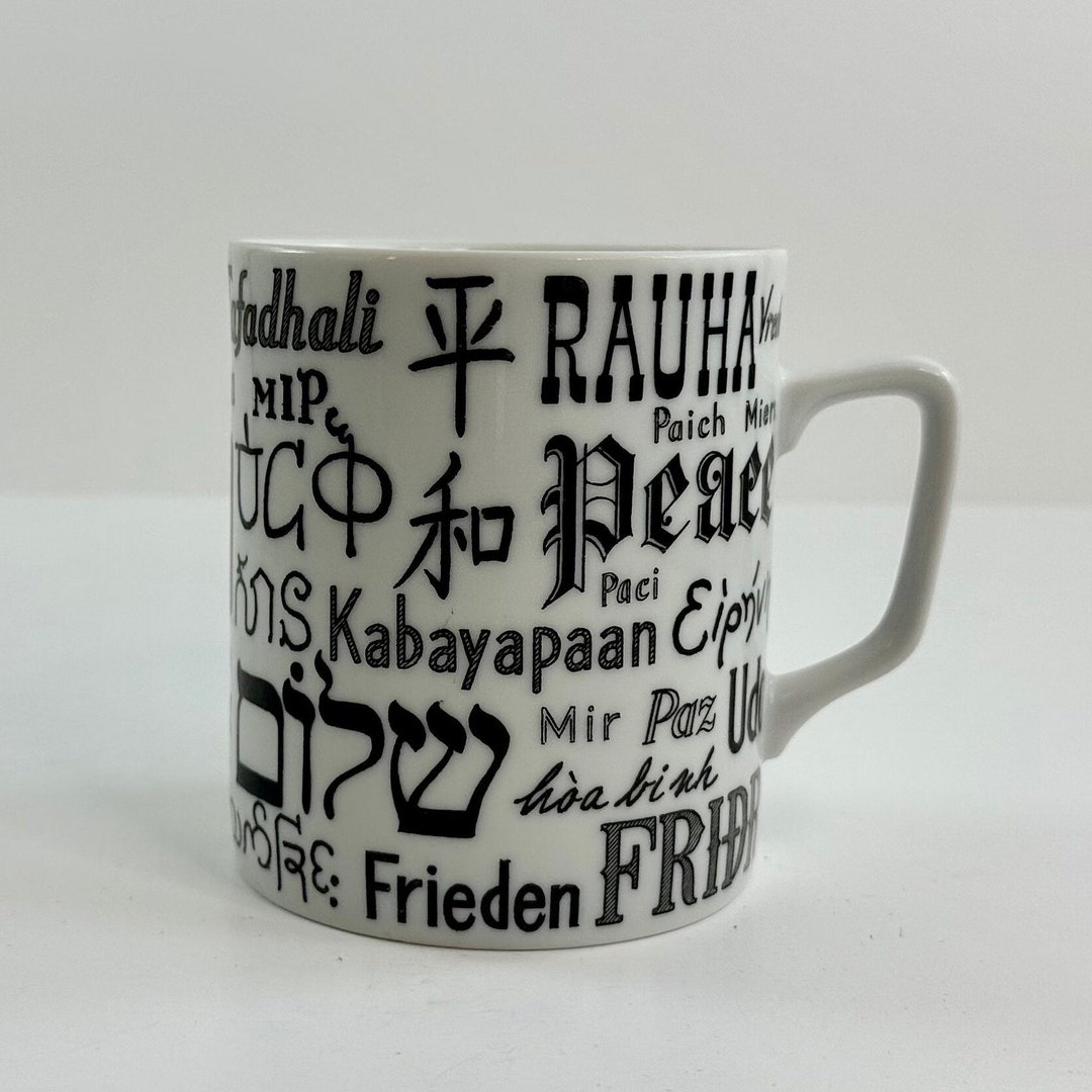 Vintage 1960s United Nations Multi Language Ceramic "peace" Mug - Etsy