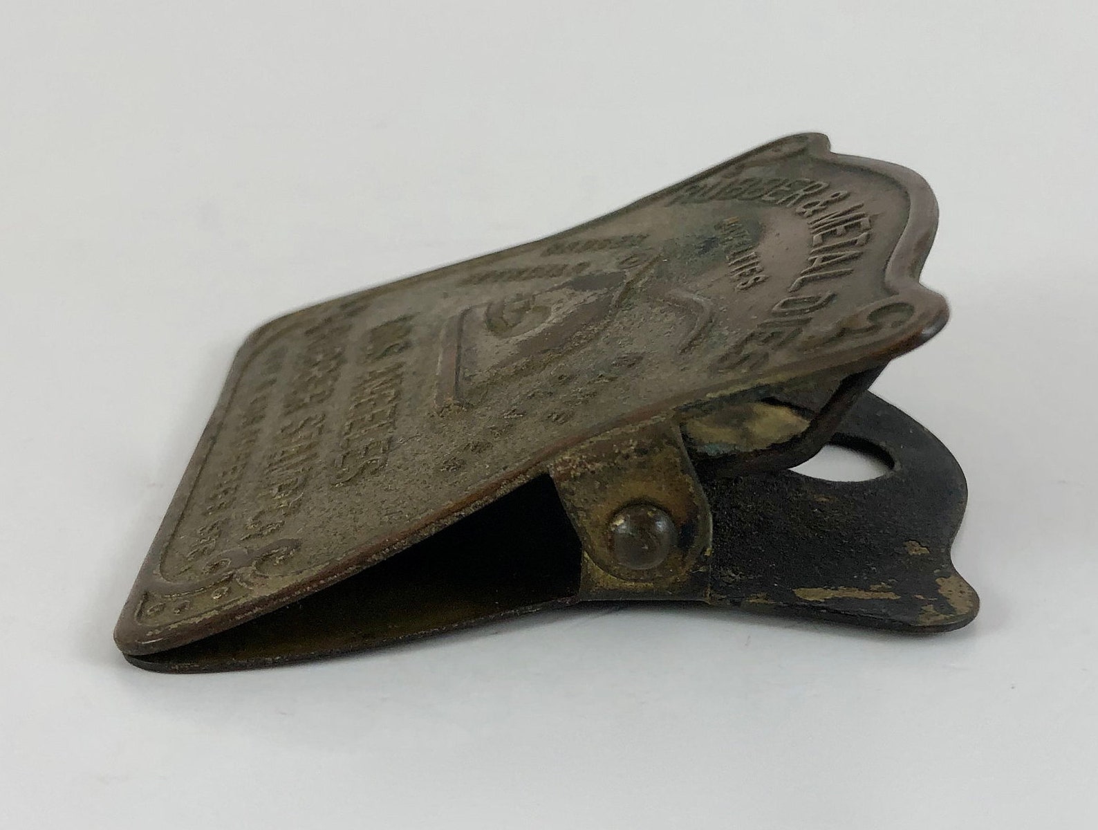 Vintage 1920s Los Angeles Rubber Stamp Co Brass Paper Clamp | Etsy