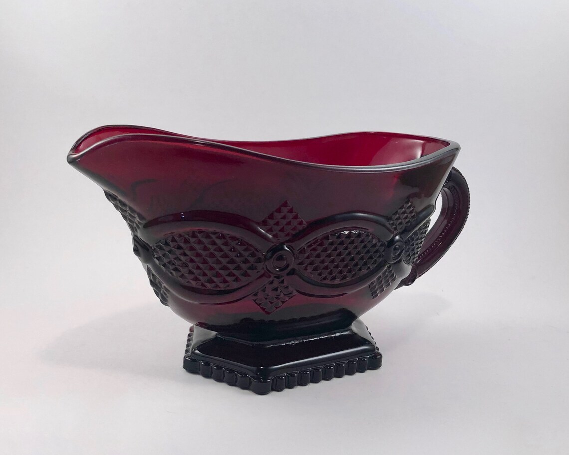 Vintage 1988 Avon the 1876 Cape Cod Collection Ruby Red Footed | Etsy