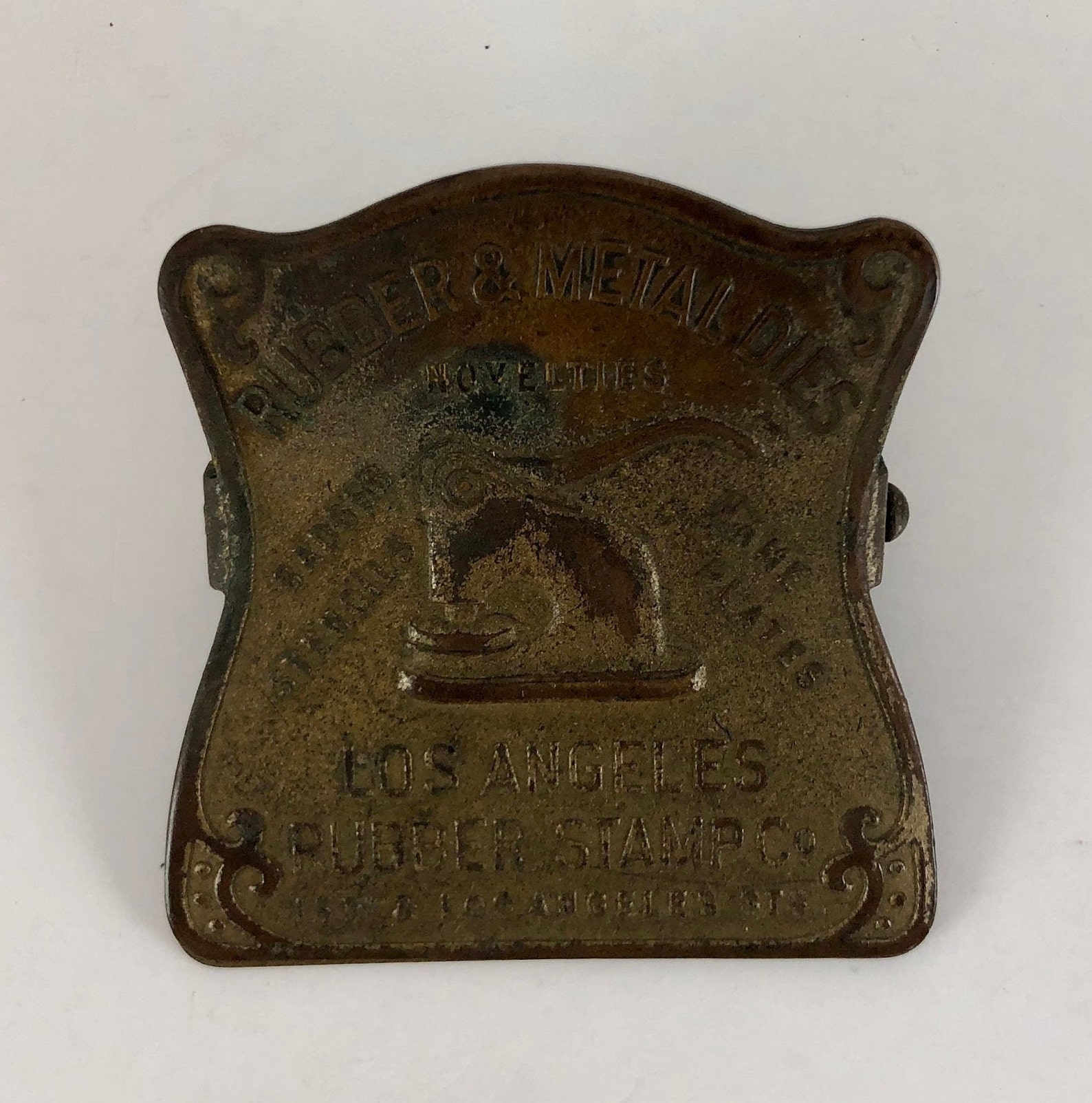 Vintage 1920s Los Angeles Rubber Stamp Co Brass Paper Clamp - Etsy