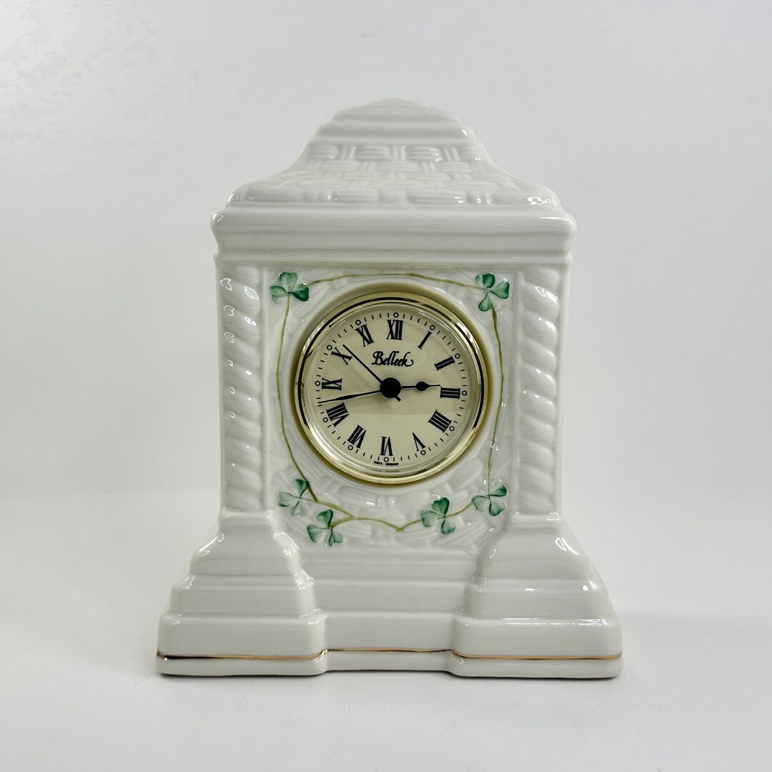 Vintage 1993-1997 Belleek Pottery - Belleek Cashel Mantle Shamrock ...