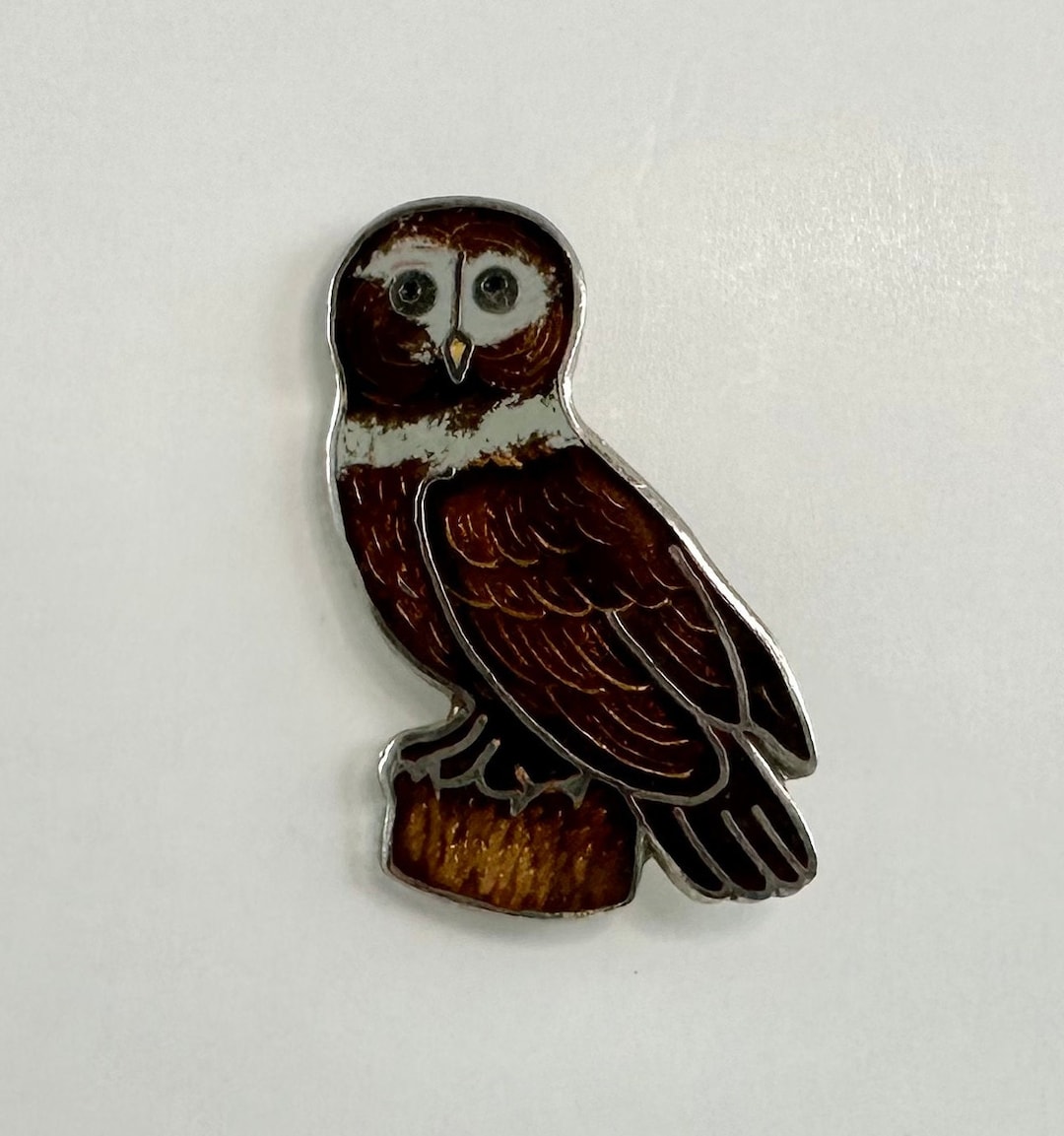 Vintage 1980s Mafco- Enamel Lapel Tie Hat Badge Pin - Owl - Free ...