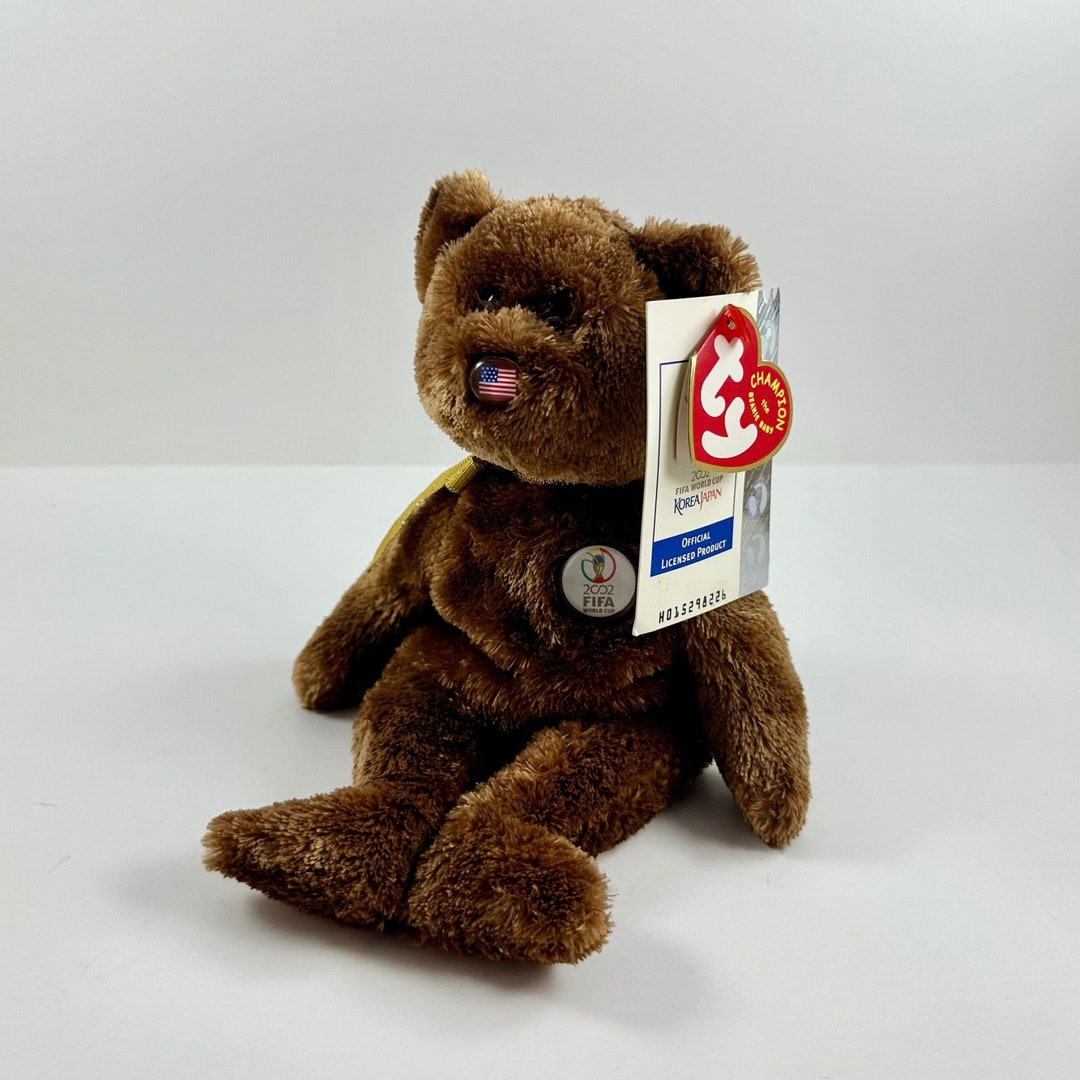 Vintage 2002 TY Beanie Babies Collection - Champion the Fifa/bear USA 4408 - 11th Generation ...