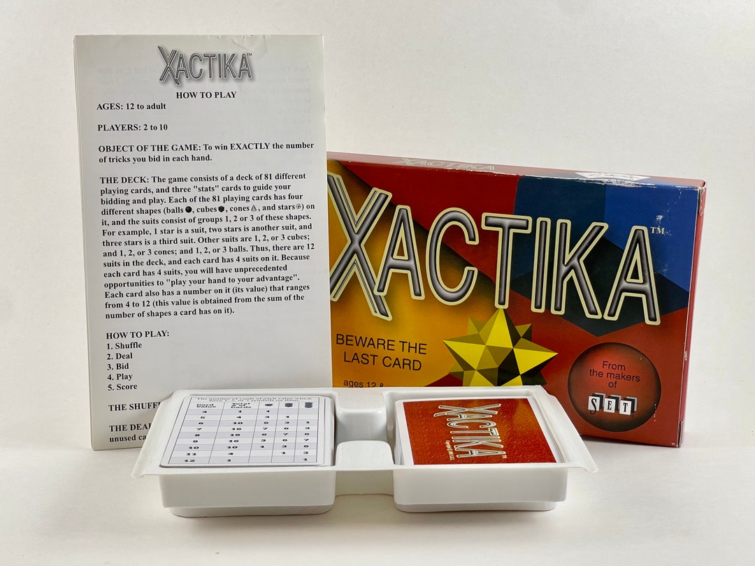 Vintage 2002 Set Enterprises Inc - Xactika Card Game - Free Shipping - Etsy