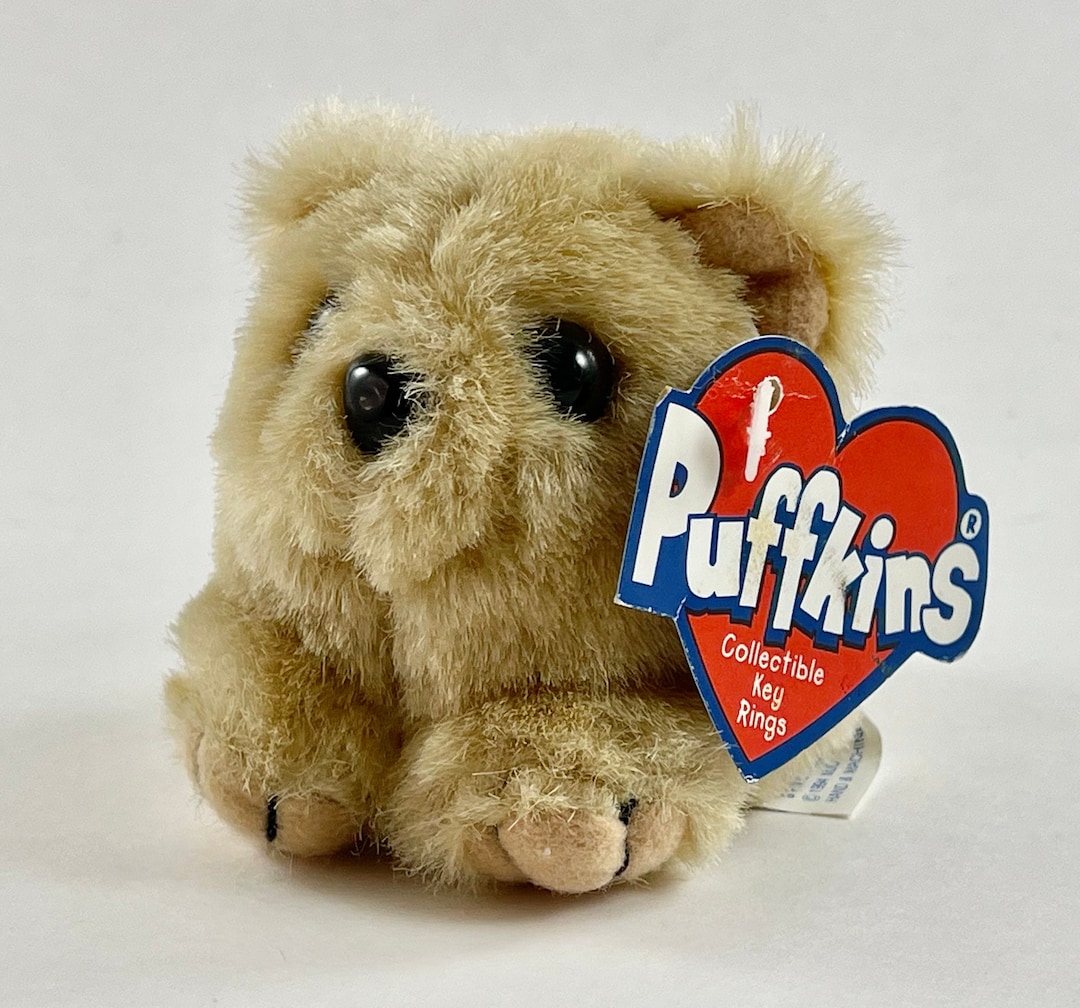 Vintage 1994 Puffkins Honey Bear Plush Keychain - Etsy