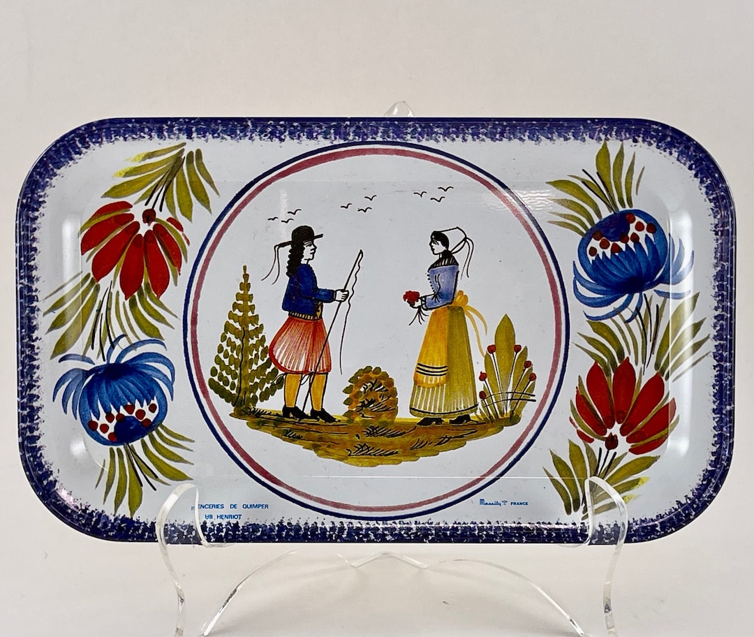 Vintage 1970s Massilly - Breton Peasant Couple Faienceries De Quimper ...