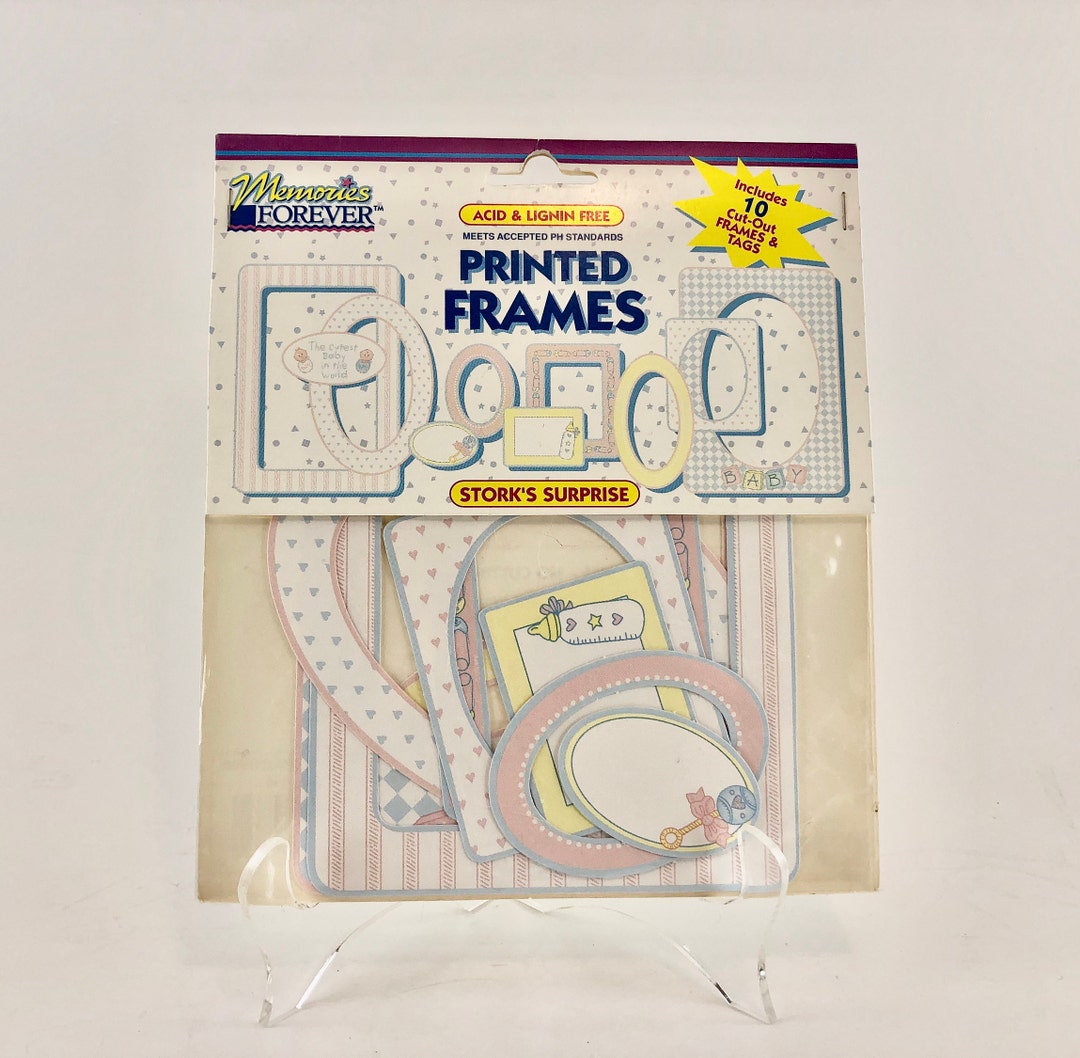 Vintage Stork's Surprise Scrapbook Frames & Tags - Westrim Crafts - Etsy