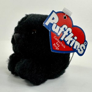 Vintage Copyright 1994 MJC Swibco Puffkins Shadow the Black Cat Plush ...